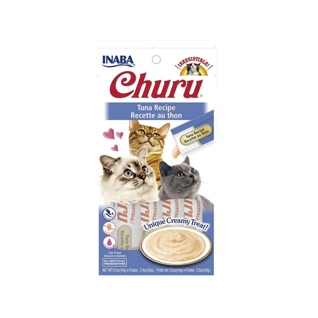 INABA CAT SNACK CHURU 4 PIEZAS - ATÚN 56 GR – Parceros felinos